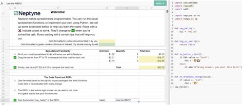 Neptyne Spreadsheet Code Possibilities My Jaw Dropped When I First Irina Roxana Sucoverschi