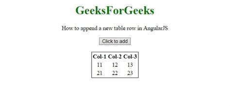 如何在 AngularJS 中追加一个新的表格行 码农参考 如何在 AngularJS 中追加一个新的表格行 码农参考