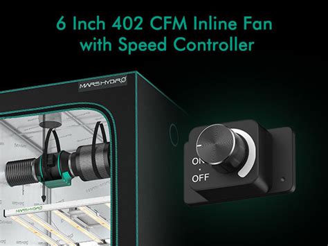 Mars Hydro 6 Inch Inline Duct Fan With Speed Controller Mars Hydro Ca