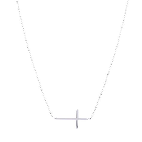 Sideways Cross Silver Aubrey Adele