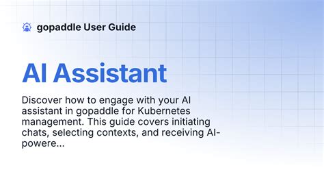 Ai Assistant Gopaddle User Guide