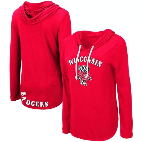 Womens Colosseum Red Wisconsin Badgers My Lover Lightweight Hooded