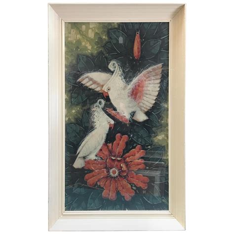 Billy Seay Airbrush Flamingos Hawaiian Art For Turner At 1stdibs