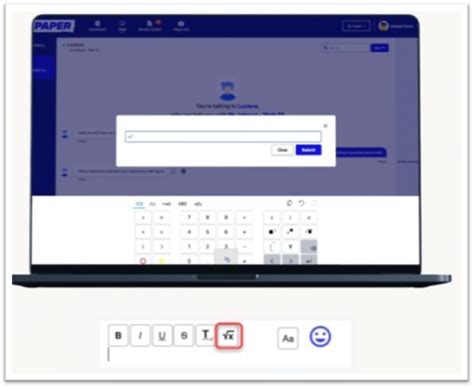 new math keyboard feature added to paper on demand tutoring platform
