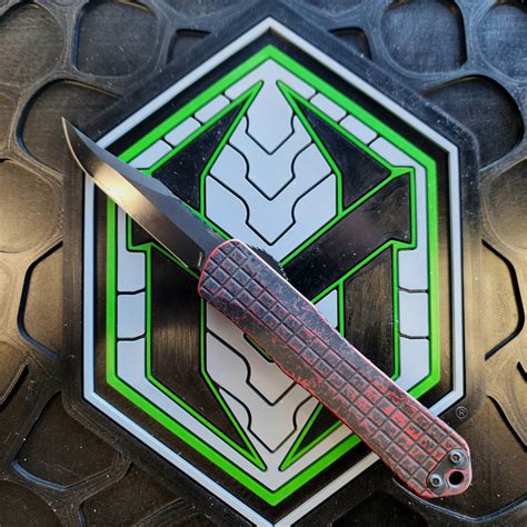 Heretic Knives Manticore E Dlc Bowie Breakthrough Red Grenade Grip Black Hardware H026bf 6a