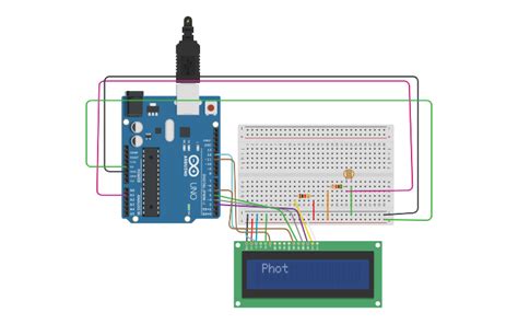 Circuit Design Photoresistor Tinkercad