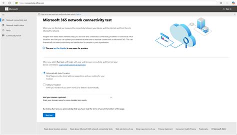 Microsoft 365 Network Connectivity Test Tool Microsoft 365 Enterprise Microsoft Learn