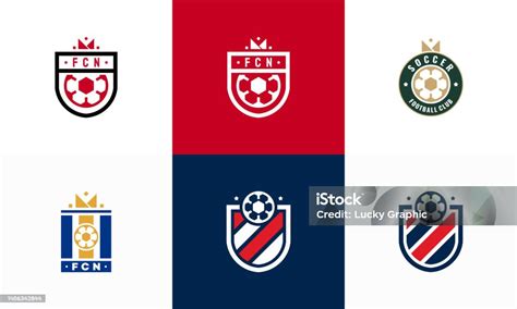 방패 기호 디자인이있는 축구 배지 세트 축구 배지 기호 템플릿 문장에 대한 스톡 벡터 아트 및 기타 이미지 문장 축구 방패 Istock