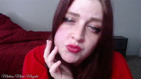 Red Lipstick Kissing Tease Mistress Marie Magalie Clips Sale