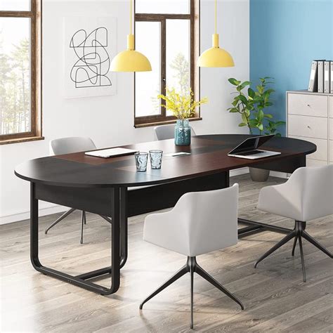 Conference Table 244 Cm Oval Meeting Table With Splice Board