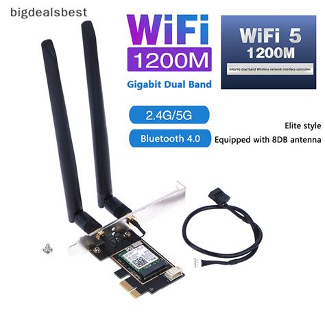 Bigdealsbest G G Dual Band Intel Ac Built In Wireless Pci E Card For Desktop Pc