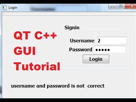 QT C GUI Tutorial How To Open A New Window After Successful Login YouTube
