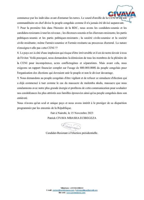 Présidentielle Rdc Refus De Signer Le Code De Bonne Conduite Proposé