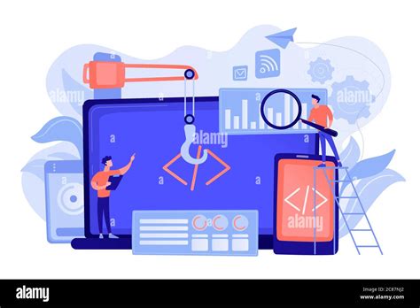 Cross Platform Development Concept Vector Illustration Stock Vector