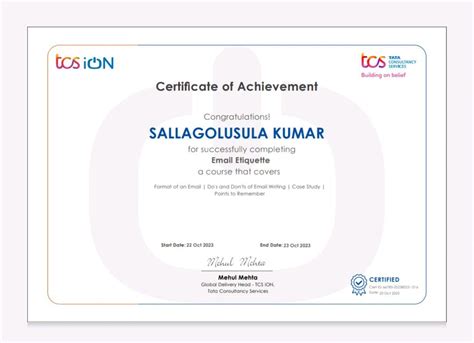 Sallagolusula Venkata Pavan Kumar On Linkedin Today I Got A Course