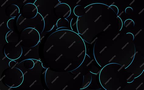 Free Vector Abstract Blue Circle On Black Background Technology