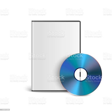 벡터 3d 현실적인 파란색 Cd 흰색에 격리 된 케이스가있는 Dvd Cd 상자 모형을위한 포장 디자인 템플릿 컴팩트 디스크
