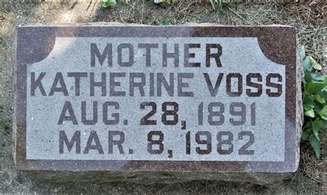 Katherine “kate” Wilkins Voss 1891 1982 Memorial Find A Grave