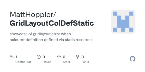 Github Matthopplergridlayoutcoldefstatic Showcase Of Gridlayout