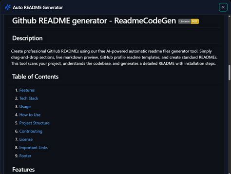 Github Readme Generator Ai Create Readmemd From Any Repository
