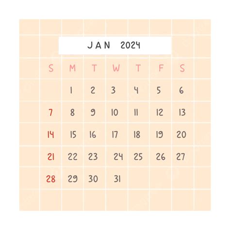 تقويم يناير 2024 2024 تقويم ملصق Png وملف Psd للتحميل مجانا