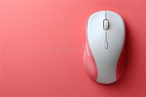 Modern Wireless Computer Mouse On Pink Background Stylish Tech Accessory For Office And Home