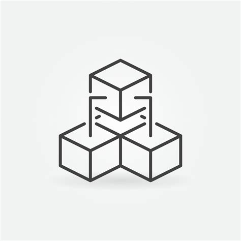 Three Connected Blocks Blockchain Linear Vector Concept Icon 13703090 Vector Art At Vecteezy