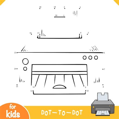 Premium Vector Numbers Game Education Dot To Dot Game Printer