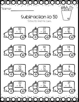 Mixed Addition And Subtraction To 50 Worksheet Fact Fluency Within 50 Bundle