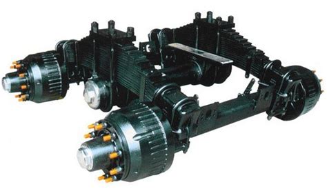 Axle Bogie 32t Bogie Suspension With 16t Germany Type Axle Trailer