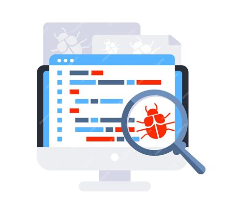 Premium Vector Computer Bug Detection Bug Error Notification System