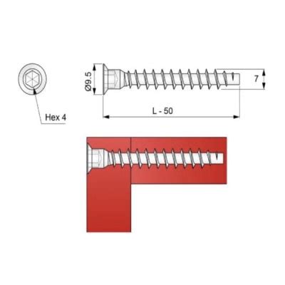 Confirmat One Piece Connector 50mm Debonair Joinery Products