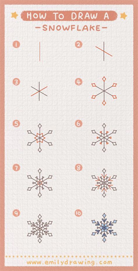 Setp By Step Tutorial On How To Draw A Snowflake Free Download The