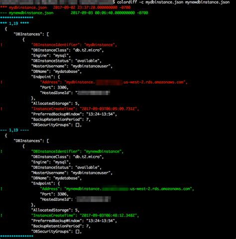 aws cliの実行結果の比較をcolordiffコマンドで確認する developersio