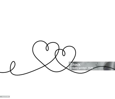 백면으로 흰색에 연속 선 그리기로 추상적 인 마음 기하 도형에 대한 스톡 벡터 아트 및 기타 이미지 기하 도형 낙서 드로잉