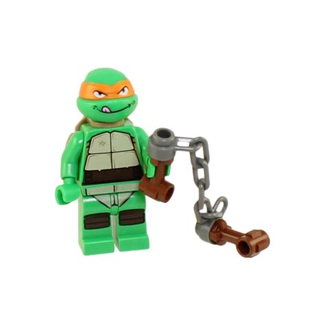 Lego Minifigure Teenage Mutant Ninja Turtles Michelangelo With Nunchuks Mint