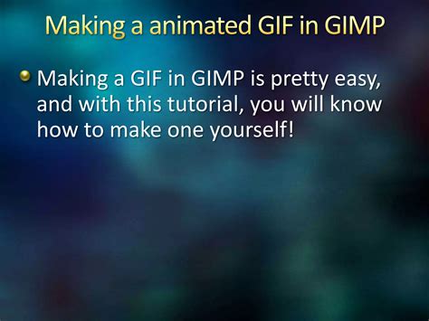 Making A Animated  In Gimp Pptx