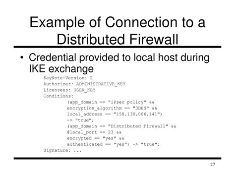 Ppt Implementing A Distributed Firewall Powerpoint Presentation Free