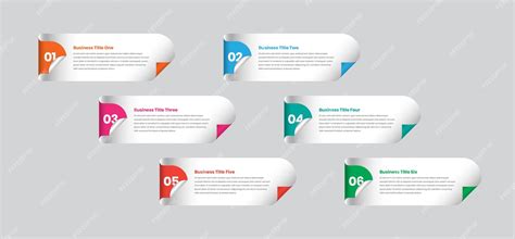 Premium Vector Six Step Modern And Minimalist Infographic Card With