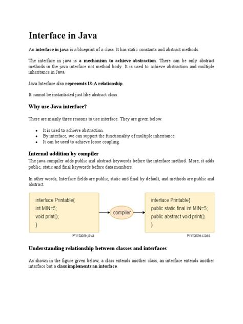 Interface In Java Pdf Class Computer Programming Method Computer Programming
