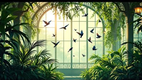 Free Magical Aviary Garden Image Aviary Victorian Birds Download