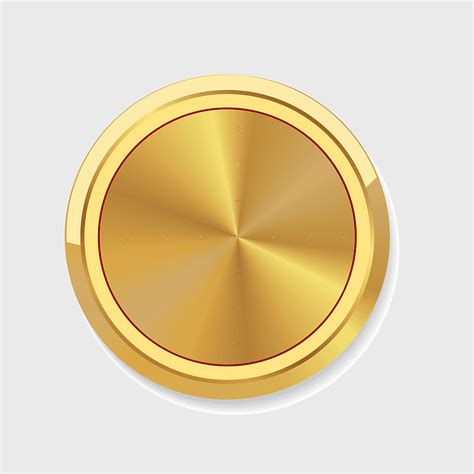 Round Gold Coin Illustration Circle Gold Disk Golden Atmosphere Medal