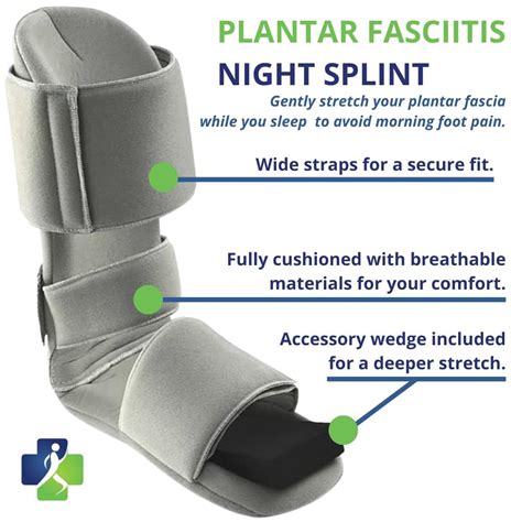 Plantar Fasciitis Night Splint Soft Cushioned Comfort Large Size