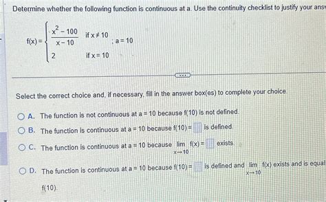 Solved Determine Whether The Following Function Is Chegg