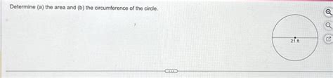 Solved Determine A The Area And B The Circumference Of Chegg