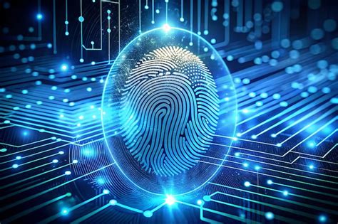 Biometric Security Technology With Digital Fingerprint Recognition And Authentication Premium