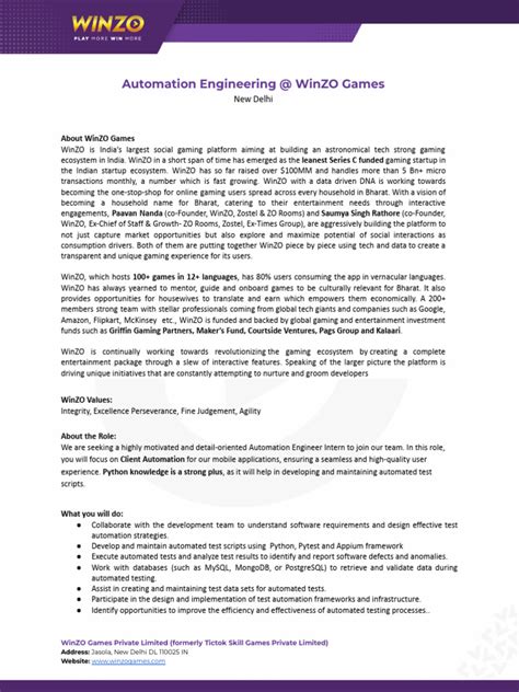 Automation Engineering Jd Docx Bc975393c3 Pdf Software Bug Automation