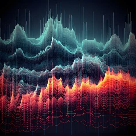 Abstract Shapes And Patterns To Convey Amplitude Variations Stock