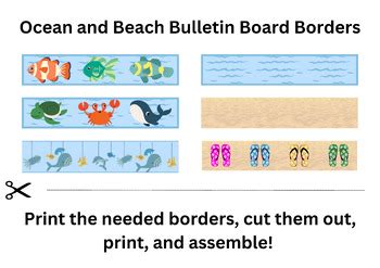 Beachy Borders Ocean And Beach Themed Bulletin Board Borders Tpt