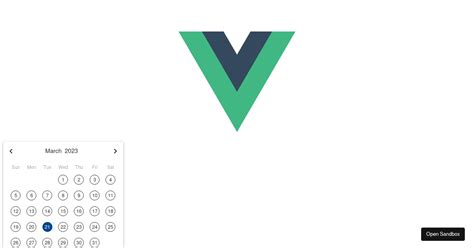 Myvue Datepicker Codesandbox
